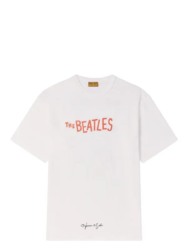 HUMAN MADE The Beatles Printed Cotton-jersey T-shirt - White