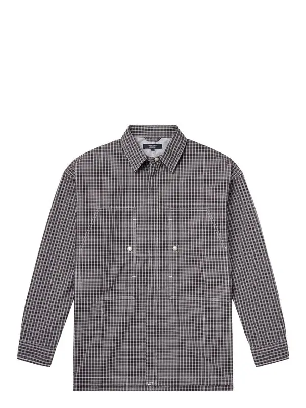 Comme Des Garçons Checked Cotton-shell Overshirt - Black