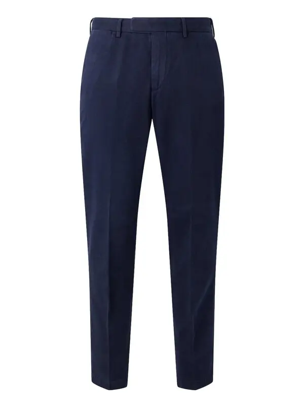 Thom Sweeney Straight-leg Cotton-twill Trousers - Blue