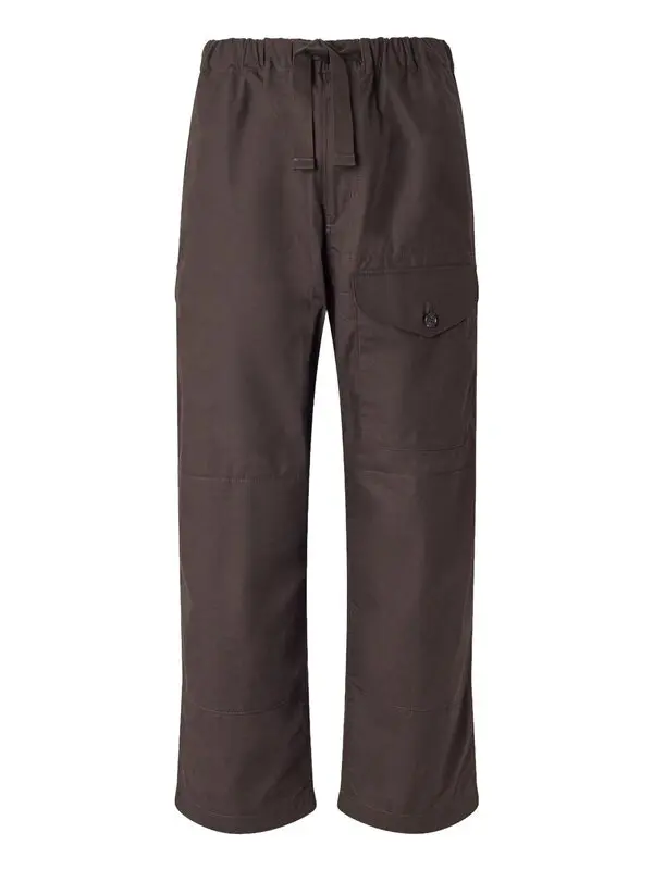 Comme Des Garçons Wide-leg Cotton Trousers - Brown