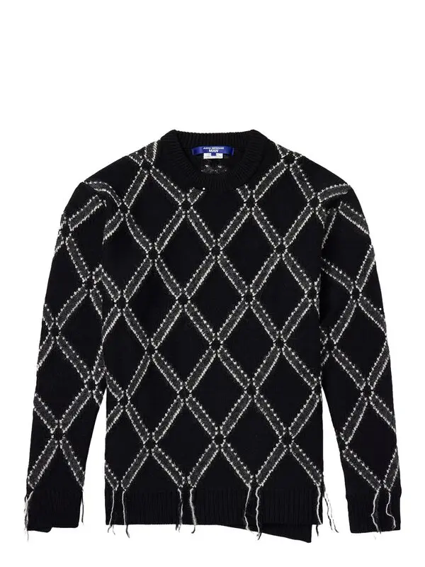 Junya Watanabe Intarsia Wool-blend Sweater - Black