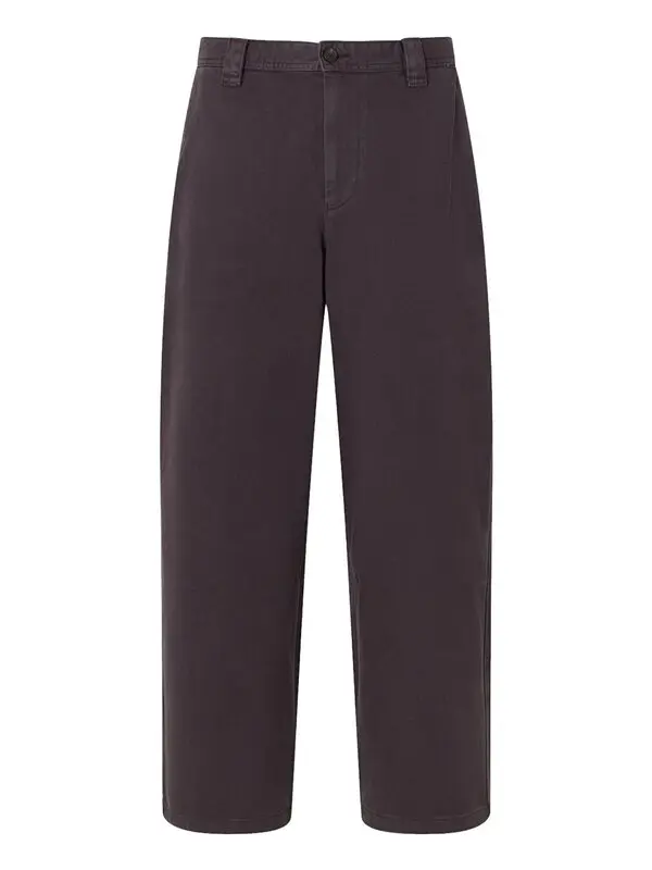 CORRIDOR Wide-leg Cotton-twill Trousers - Brown
