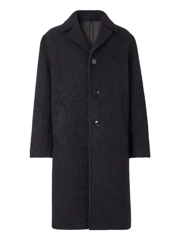 TOTEME Brushed Wool-blend Coat - Black