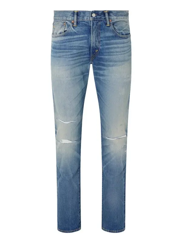 Ralph Lauren Distressed Slim-fit Jeans - Blue