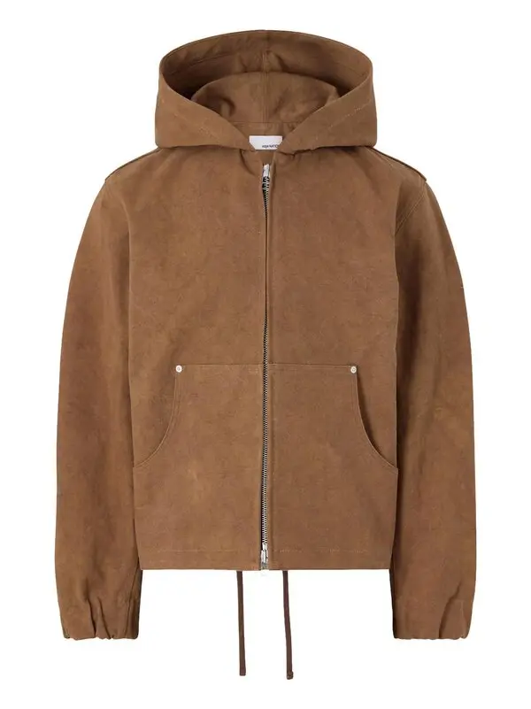 SAGE NATION Duck Cotton-canvas Hooded Blouson Jacket - Brown