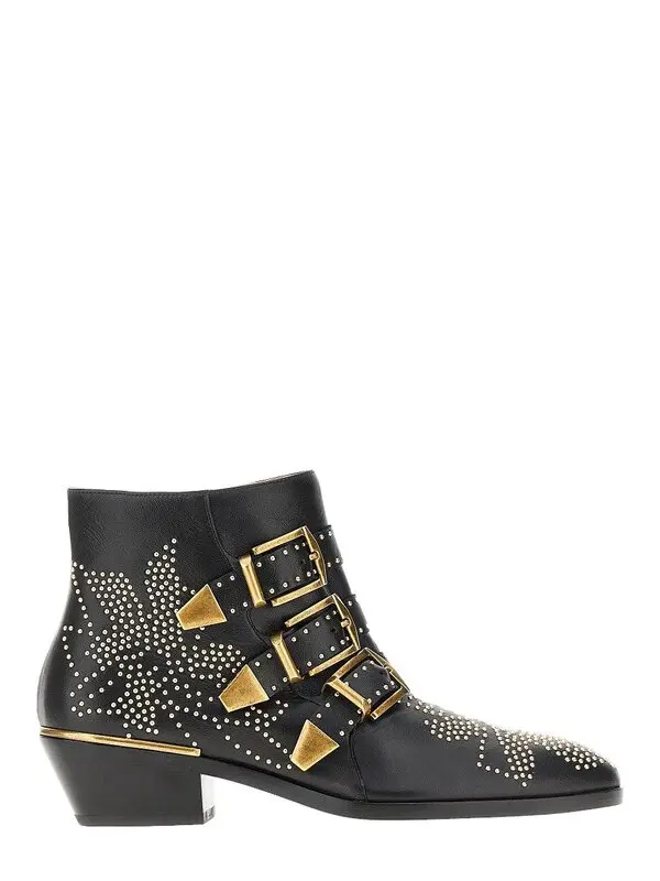 Chloé Susan' Leather Ankle Boots - Black