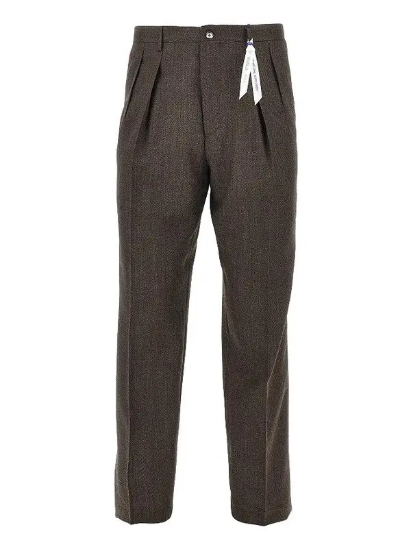 SANTANIELLO Mirò Rima Wool Pants - Brown