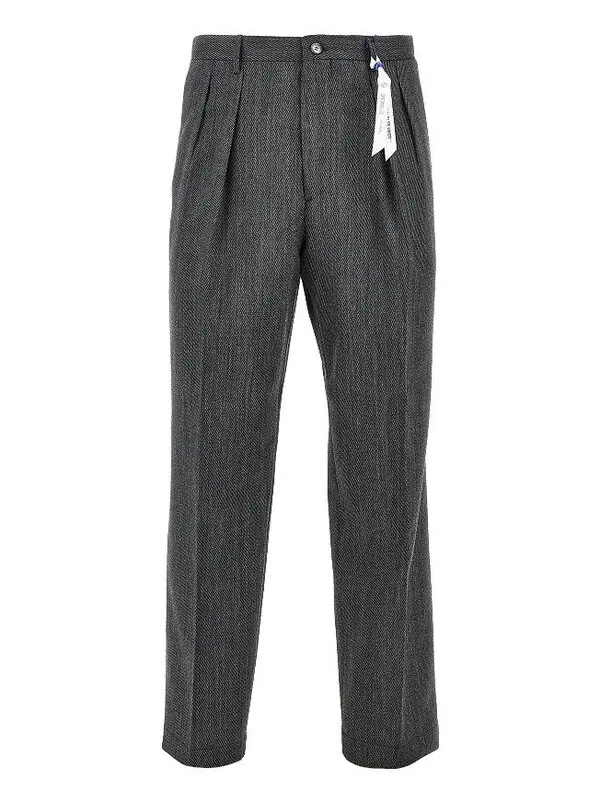 SANTANIELLO Mirò Rima Wool Pants - Grey
