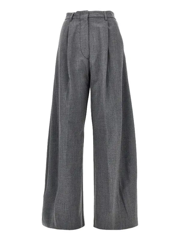 THE LATEST Billie' Wide-leg Wool-blend Pants - Grey