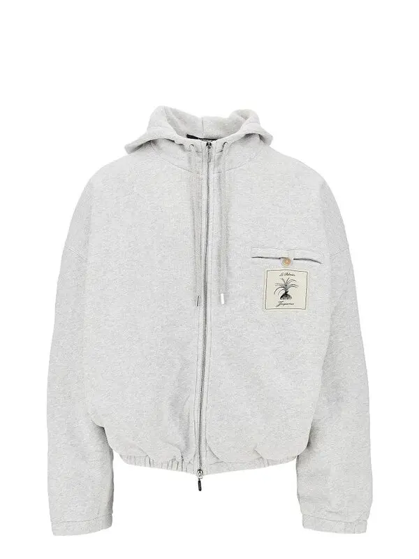 Jacquemus Torneo' Full-zip Hoodie - Grey