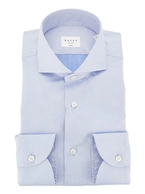 XACUS Cotton Tailor Fit 'travel' Shirt - White