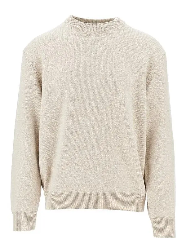 Jacquemus Merino Wool Weater With Logo Intaria - Beige