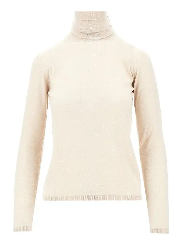 Max Mara Virgin Woo Knitting Turteneck - Beige