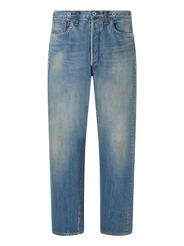 A.PRESSE Tapered Distressed Jeans - Blue