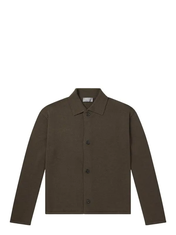 MARGARET HOWELL Merino Wool Cardigan - Green