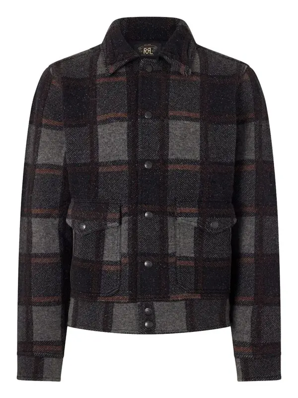 Ralph Lauren Raston Checked Wool Jacket - Gray