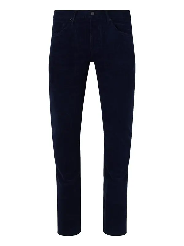 TOM FORD Slim-fit Cotton-blend Corduroy Trousers - Blue