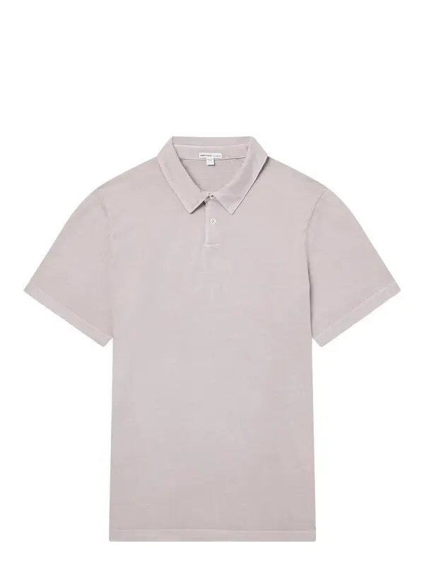 JAMES PERSE Slim-fit Supima Cotton-jersey Polo Shirt - Gray