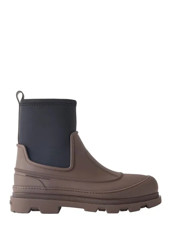 Moncler Vera Pulse Scuba And Rubber Hiking Boots - Brown