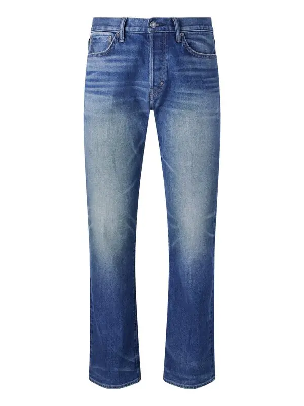 TOM FORD Straight-leg Selvedge Jeans - Blue