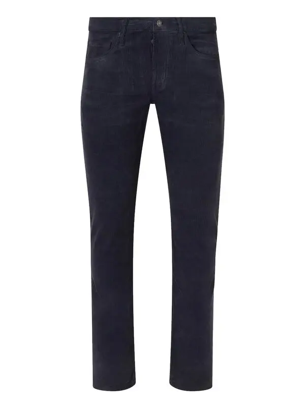 TOM FORD Slim-fit Cotton-blend Corduroy Trousers - Black