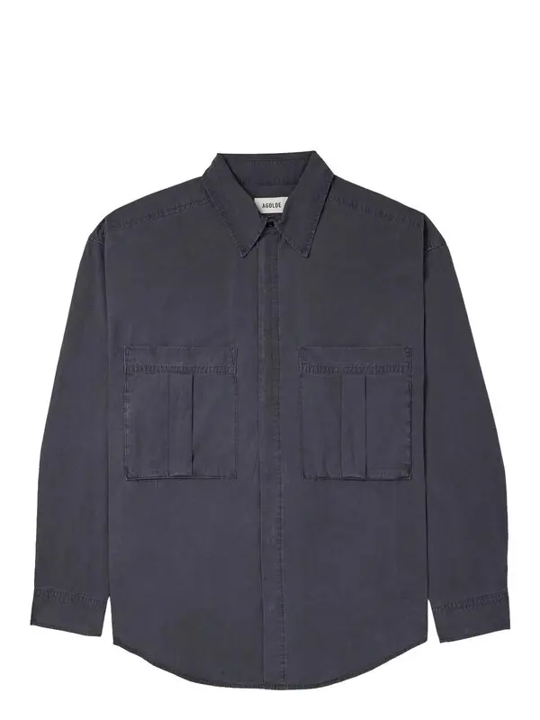 AGOLDE Clark Organic Cotton Shirt - Gray