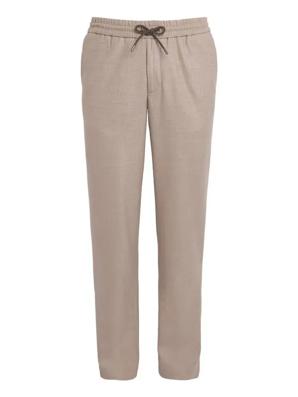 Sease Stretch-virgin Wool Mindset Drawstring Trousers - Brown