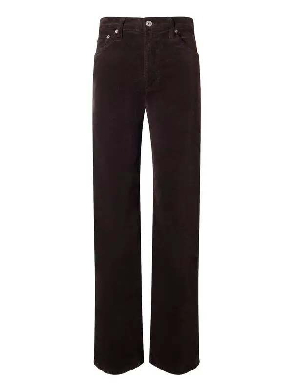 Citizens Of Humanity Palma Cotton-blend Corduroy Straight-leg Pants - Brown