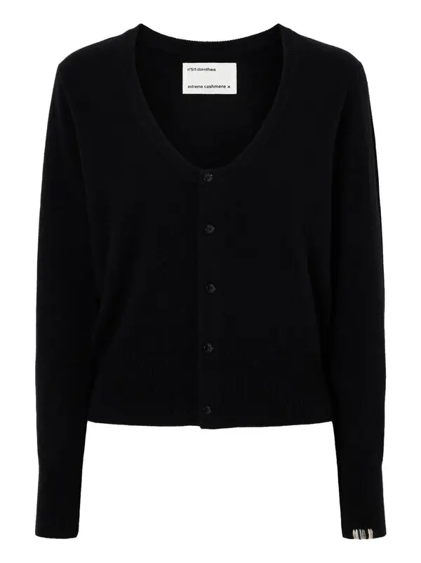 Extreme Cashmere Dorothea Cashmere-knitted Cardigan - Black