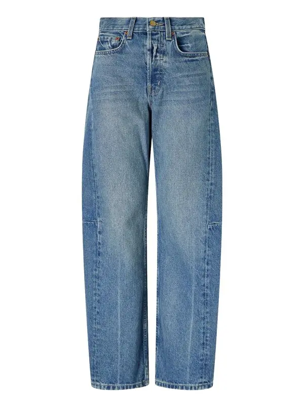 B Sides Slim Lasso High-rise Wide-leg Jeans - Blue
