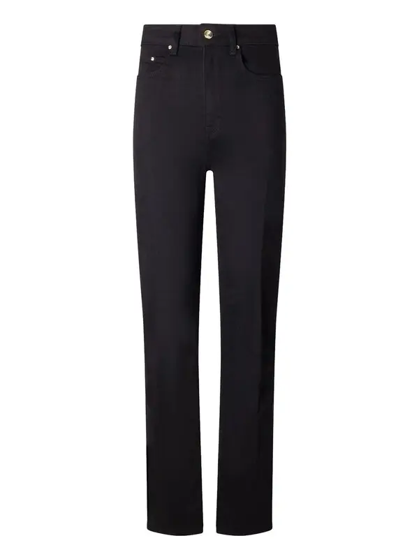 Ossou Flex Stretch High-rise Straight-leg Jeans - Black