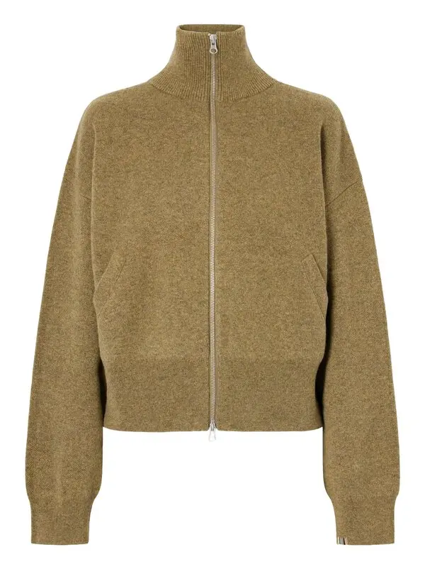 Extreme Cashmere Xtra Cute Cashmere Zipped-up Cardigan - Light Brown