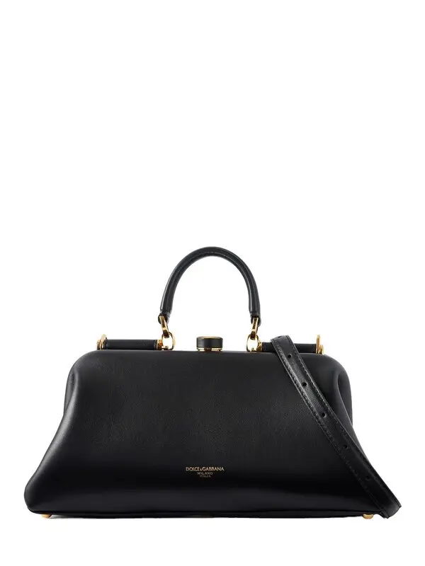 Dolce & Gabbana Grandma Medium Plongé Nappa Leather Shoulder Bag - Black