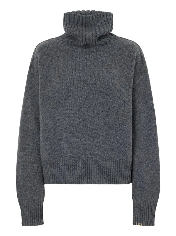 Extreme Cashmere Crop Xtra Cashmere Turtleneck - Gray