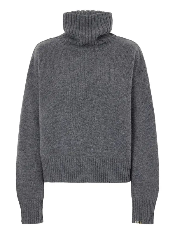Extreme Cashmere Crop Xtra Cashmere Turtleneck - Gray