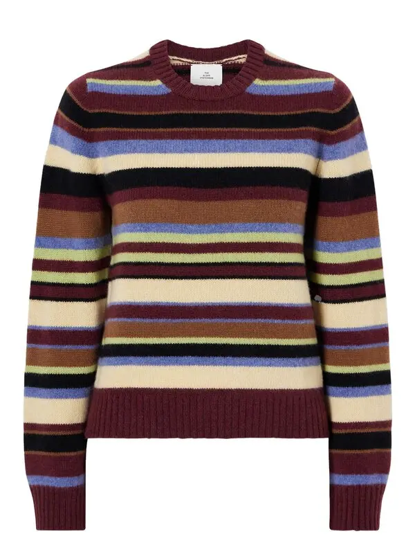 THE ELDER STATESMAN Elena Striped Cashmere Sweater - Multi