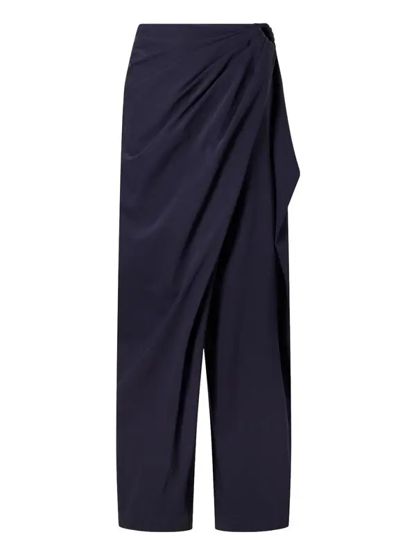 JW Anderson Cotton-drill Wide-leg Wrap Pants - Blue
