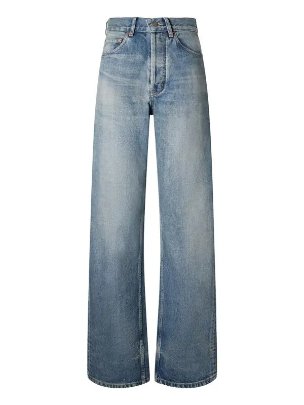 Saint Laurent High-rise Wide-leg Jeans - Blue