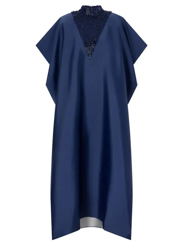DIMA AYAD Cocoon Sequined And Twill Gown - Blue