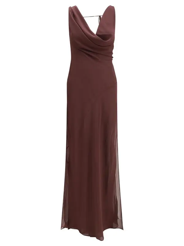 Andamane Minerva Long Dress - Brown