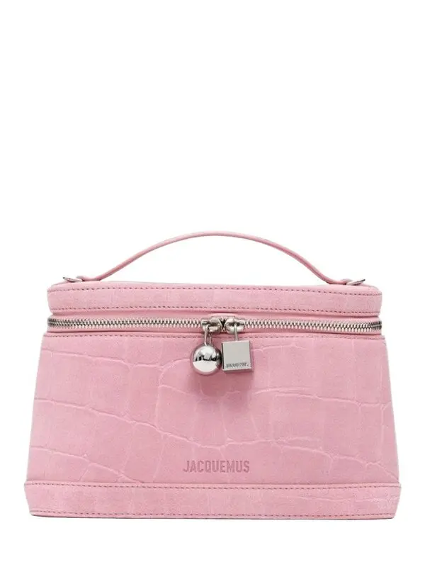 Jacquemus Letter-print Shoulder Bag - Pink