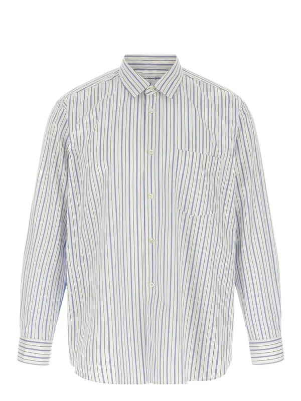 Comme Des Garçons Striped Panelled Shirt - No