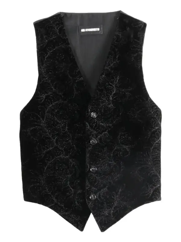 ANN DEMEULEMEESTER V-neck Vest - Black