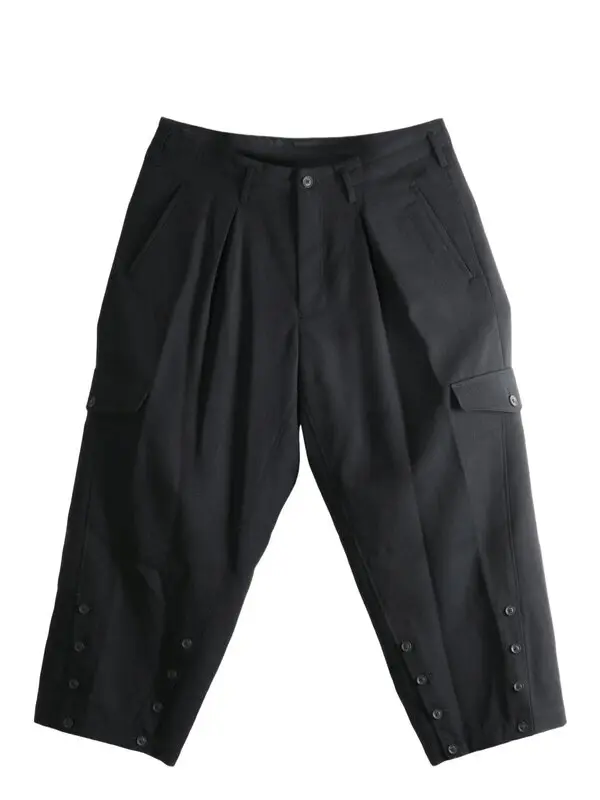 Yohji Yamamoto Casual Trousers With Belt Loops - Black