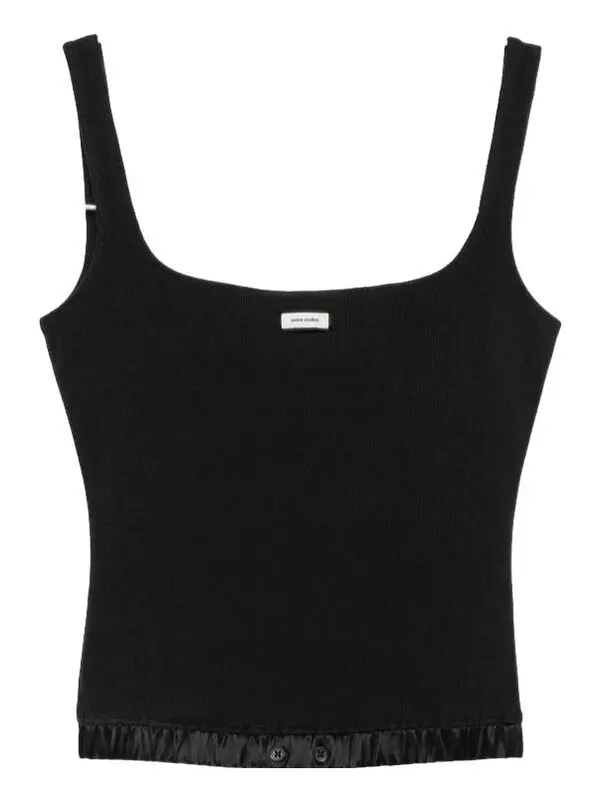 ENTIRE STUDIOS Logo-patch Top - Black