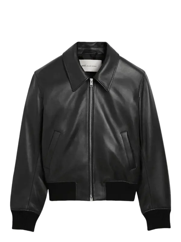 AMI Paris Zipped Jacket - Black