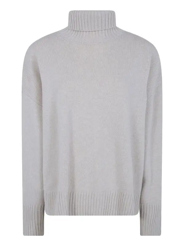 Soeur William Oversized Turtleneck Knitted Sweater - Gray