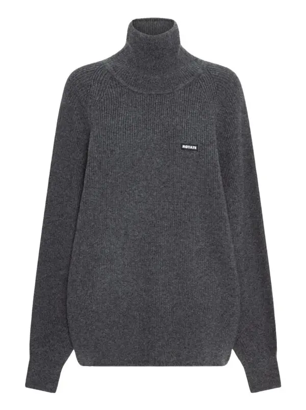 ROTATE BY BIRGER CHRISTENSEN Turtleneck Sweater - Grey