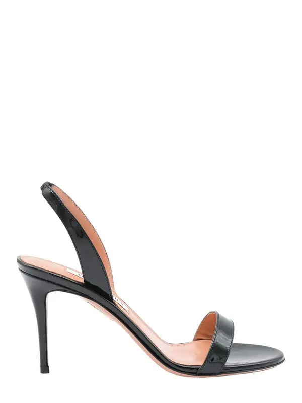AQUAZZURA Minimal Slingback Heeled Sandals - Black