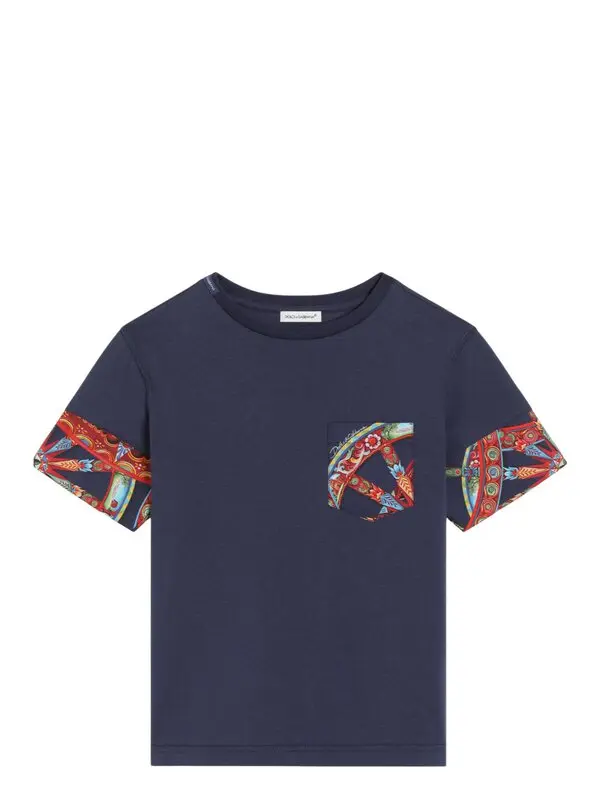 Dolce & Gabbana Carretto-print Jersey T-shirt - Multicolor
